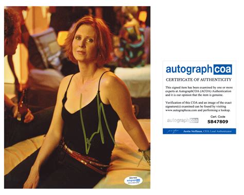 Cynthia Nixon Sex In The City Signed Autograph 8x10 Photo Acoa Outlaw