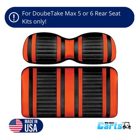 Doubletake Blackorange Extreme Golf Cart Max 56 Rear Cushion Set Ebay