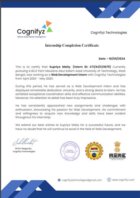 Webdevelopment Internship Cognifyztech Cognifyztechnologies