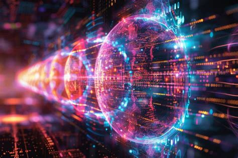 futuristic data stream technology network ai connection abstract