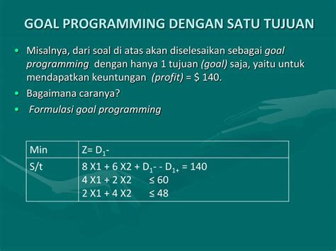 Ppt Goal Programming Powerpoint Presentation Free Download Id1903607