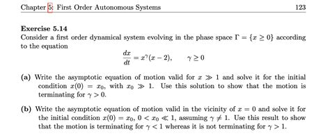 Solved Exercise 514 Consider A First Order Dynamical System