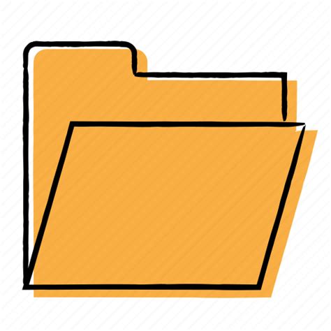 archives file folder hand drawn icon download on iconfinder