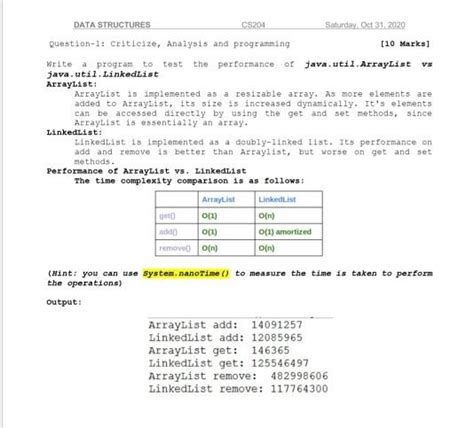 solved data structures cs204 saturday oct 31 2020