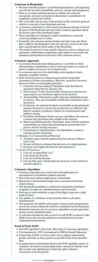 Blockchain Technology Unit Notes Pdf For Engineering Babes PDF