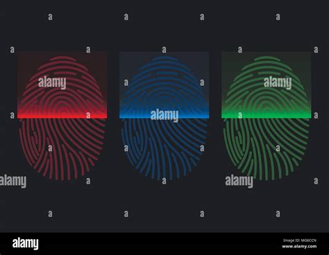 Fingerprint scan icons Stock Vector Image & Art - Alamy