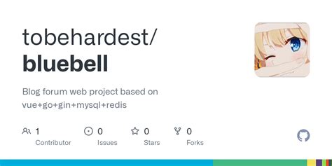 github tobehardest bluebell blog forum web project based on vue go
