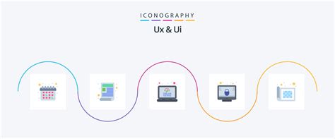 Ux And Ui Flat Icon Pack Including Ratio Grid Programming Security Portrait