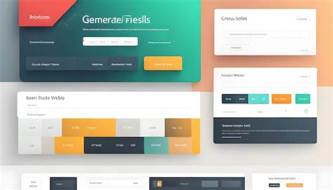 Premium Photo Modern Web UI Elements Including Buttons Input Fields And Navigation Bars
