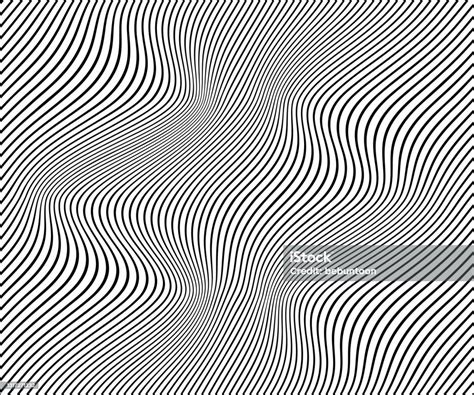 웨이브 간단한 매끄러운 물결 선 부드러운 패턴 블랙 Amp 화이트 웹 디자인 인사말 카드 섬유 기술 배경 Eps 10 벡터 일러스트 곡선에 대한 스톡 벡터 아트 및 기타