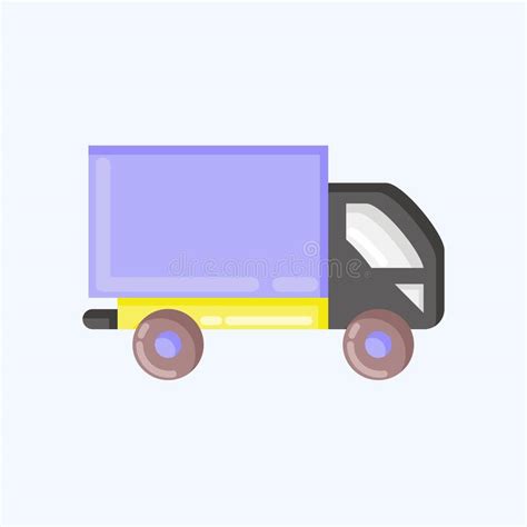 Icon Truck Suitable For Automotive Symbol Flat Style Simple Design Editable Design Template