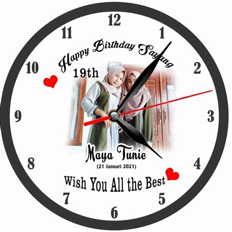 Jual Jam Dinding Kaca Custom Murah Unik Aesthetic Free Design Foto Kado Nikah Wisuda Ulang