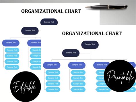 Organizational Chart Template MS Editable Word HR Templates Human Resources Form