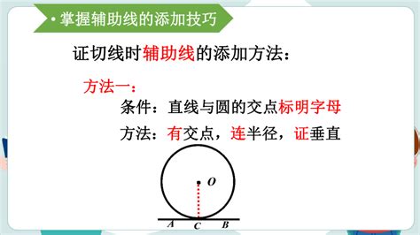 第二十四章 圆单元复习之切线证明的常用方法 课件（共15张ppt）2024 2025学年人教版初中数学九年级上册 21世纪教育网 二一教育
