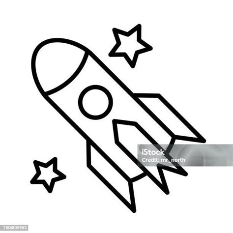 얇은 선 스타일의 로켓 아이콘 벡터 일러스트 레이 션 그래픽 디자인 0명에 대한 스톡 벡터 아트 및 기타 이미지 0명 개념 기호 고립 색상 Istock