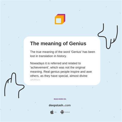 The Meaning Of Genius Deepstash