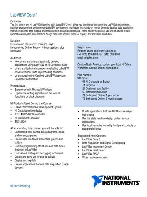 Labview Core 1 Pdf Control Flow Computer Programming
