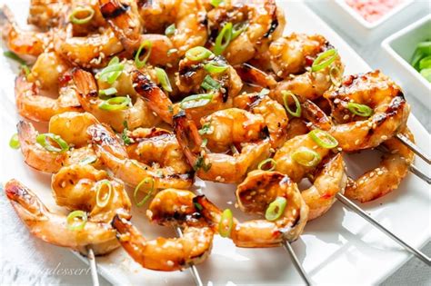 Honey Sesame Grilled Shrimp Saving Room For Dessert