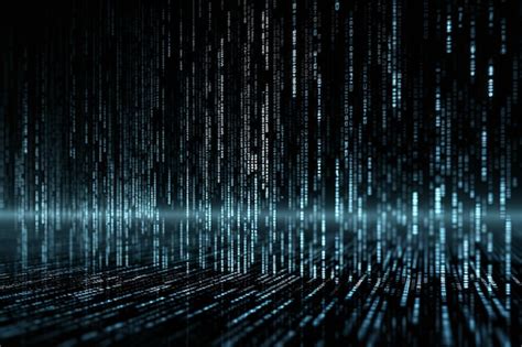 Premium Photo Silver Binary Code On Dark Creating An Atmosphere Of