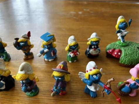 Vintage Smurfs Figure Lot 1970s 1980s 1990s Peyo Schleich Smurfette