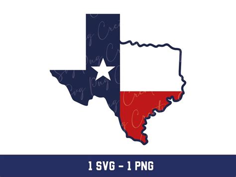 Texas Map Flag Svg Png Digital Download Etsy