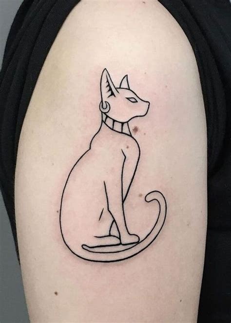 70 Ideas De Tatuajes De Gatos Sencillos Siluetas Y Huellas