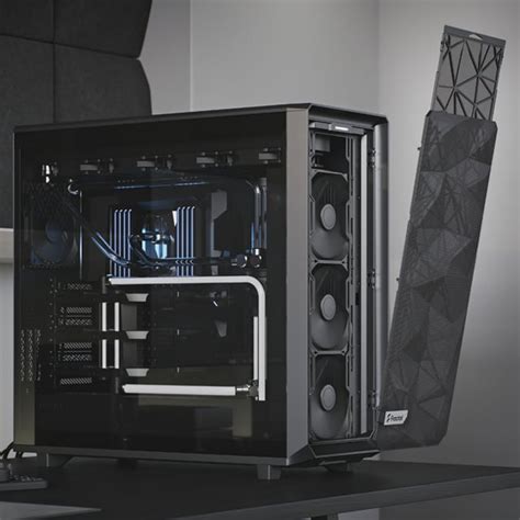 Fractal Design Meshify 2 Xl Black Atx Flexible Light Tinted Tempered Glass Window Full Tower