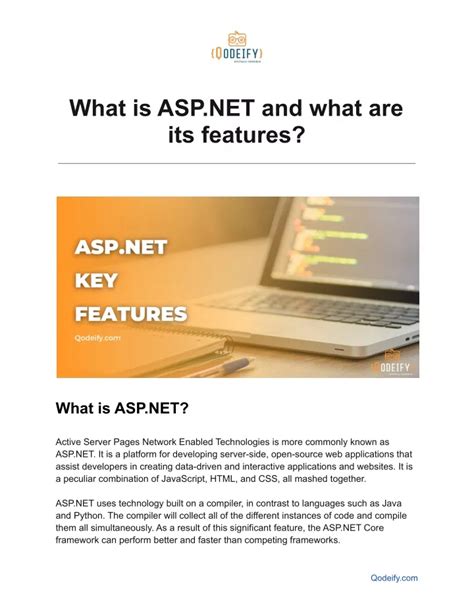 PPT What Is ASP NET And What Are Its Features PowerPoint Presentation ID