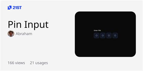 Pin Input Community Components 21stdev The First Vibe Crafting