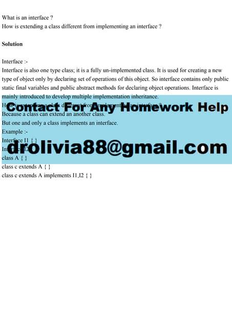 What Is An Interface How Is Extending A Class Different From Implpdf