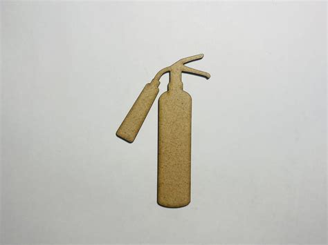 Laser Cut Fire Extinguisher Shape Unfinished Wood Cutout Svg Dxf Cdr Ai