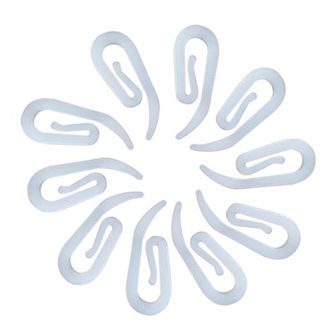 Curtain Hooks Window Door Ring Hooks White Plastic Grandado