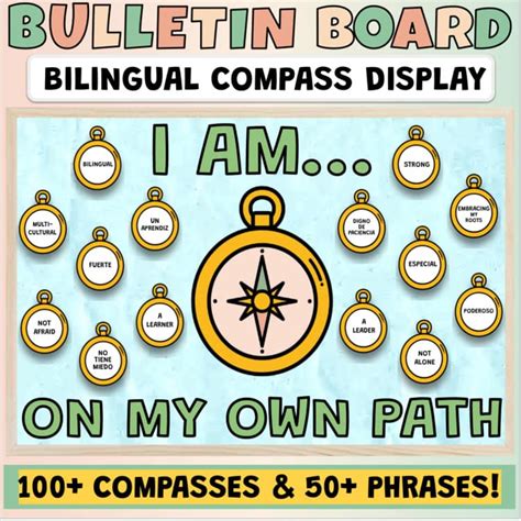 Bilingual Sel Back To School Bulletin Board Compass Themed
