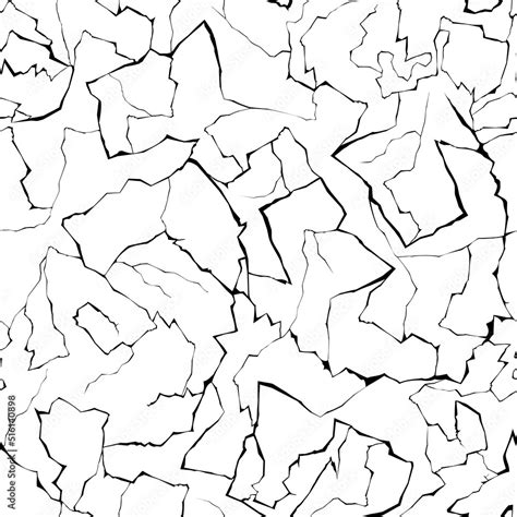 black and white vector seamless texture of cracks or faults seamless