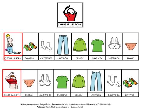 Pictogramas Para Cambiarse De Ropa Pdf