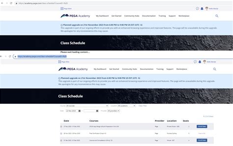 instructor training scheduling calendar is down support center