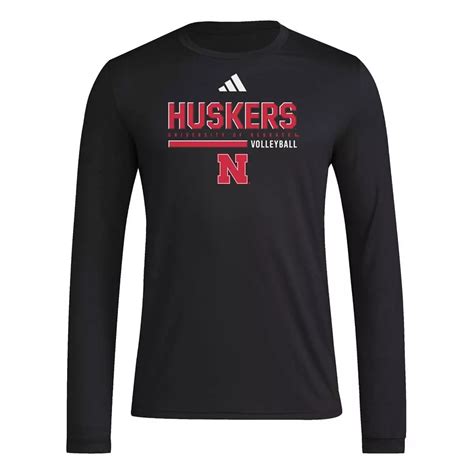 Adidas Nebraska Cornhuskers Volleyball Locker Room Long Sleeve T Shirt