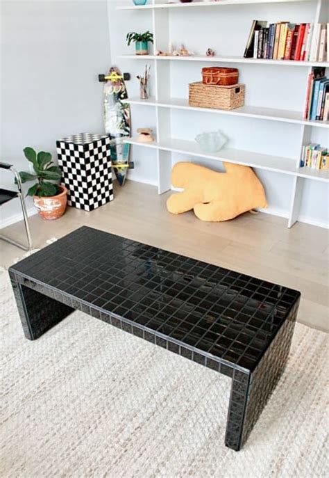 Black Tile Coffee Table By Mahina Studio Arts Wescover Tables