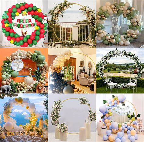 Buy Balloon Arch Kit 79ft 24m Aluminum Round Backdrop Stand