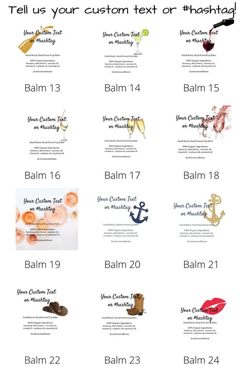 Custom Lip Balm Personalized Lip Balm Organic Lip Balm Etsy