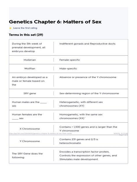 Matters Of Sex Long Pdf Zygosity Dominance Genetics