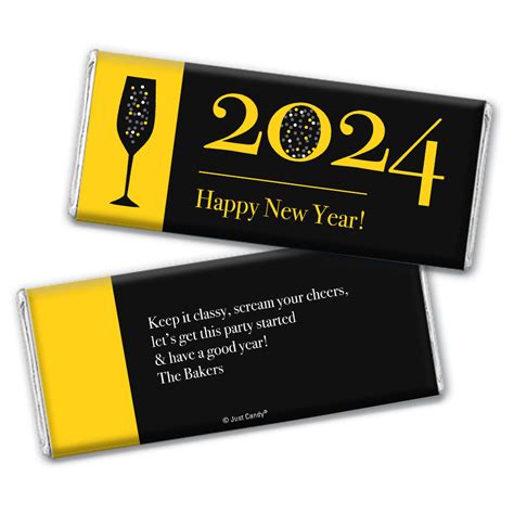 Personalized New Years Eve A Classy New Year Chocolate Bar And Wrapper