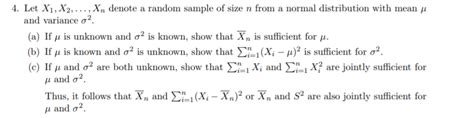 solved 1 let xi x2 xn denote a random sample of size n