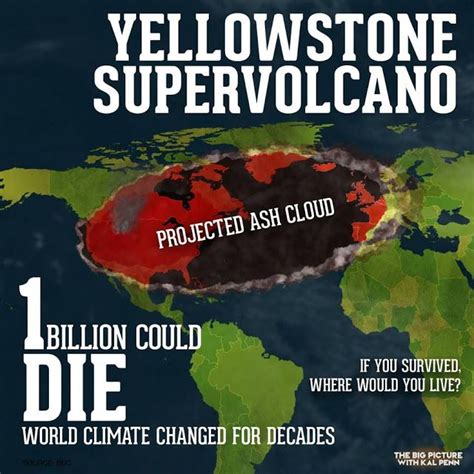 Yellowstone Volcanic Ash Fallout Map Volcano