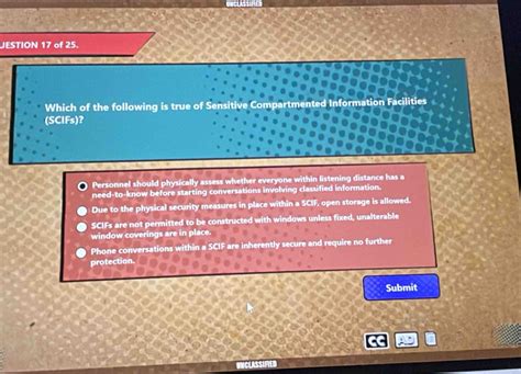 Solved Unclassified Uestion 17 Of 25 Which Of The Following Is True