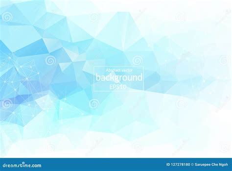 Geometric Light Blue Polygonal Background Molecule And Communication Connected Lines With Dots