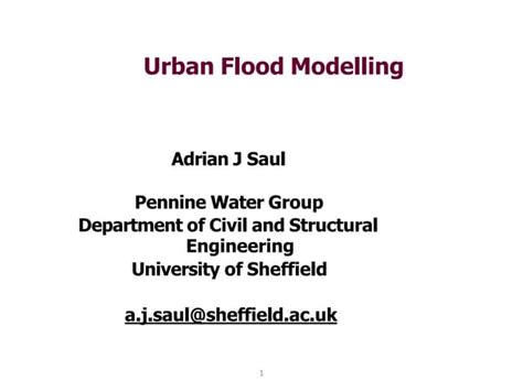 Lidar4pptx Urban Flood Modelling In Urban Infrastructure Pptx