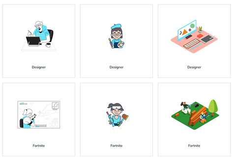 Illustration Gallery 免費插畫圖庫，可下載 Png 或 Svg 格式 網路資源 Detools 工具死神