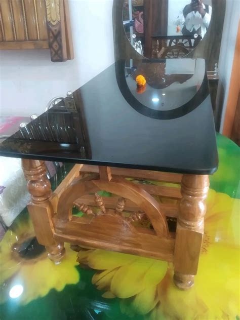 6 Seater Glass Top Teak Wood Dining Table Set At ₹ 8500piece In