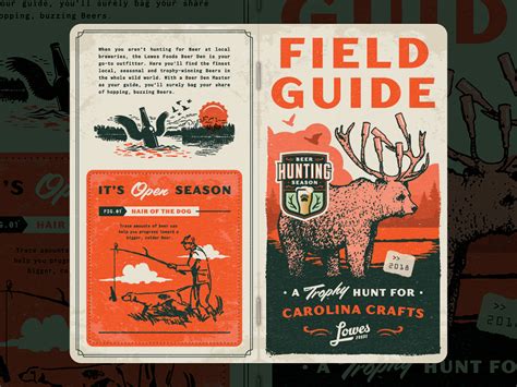 Beer Hunting Season Field Guide Book Design Graphic